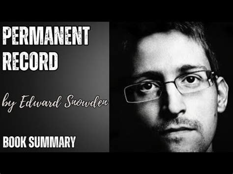 Permanent Record By Edward Snowden Book Summary Youtube