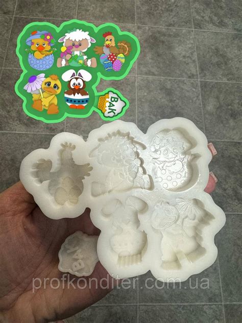 Авторський силіконовий Молд для карамелі мастики та шоколаду Цукерки пасхальне асорті