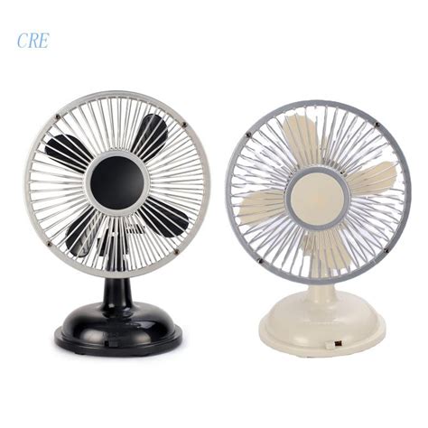 Cre Usb Aa Battery Powered Desk Fan 5 7inch Retro Oscillating Table Fan For Summer Shopee