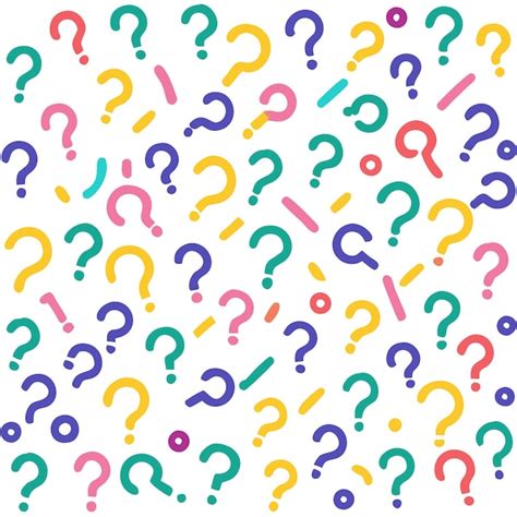 Colorful Question Mark Seamless Pattern Premium Ai Generated Vector