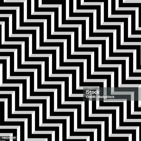 줄무늬가있는 추상 기하학적 패턴 흑백 지그재그 프린트 0명에 대한 스톡 벡터 아트 및 기타 이미지 0명 가리기 건축물 Istock