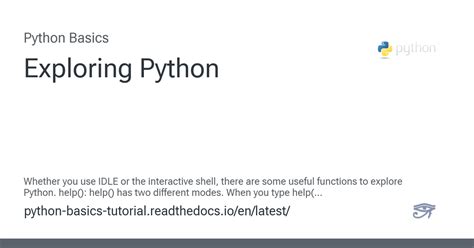 exploring python python basics