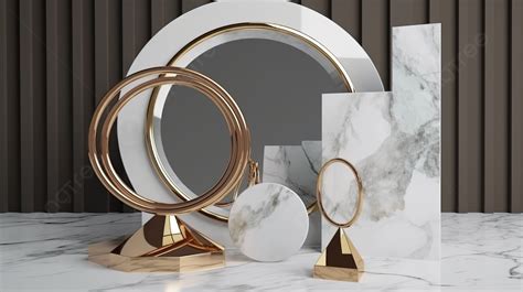 멋진 제품 프레젠테이션을 위한 대리석 및 거울 주입 3d 기하학적 모양 서다 3d 스탠드 3d 실린더 배경 일러스트 및 사진 무료 다운로드 Pngtree