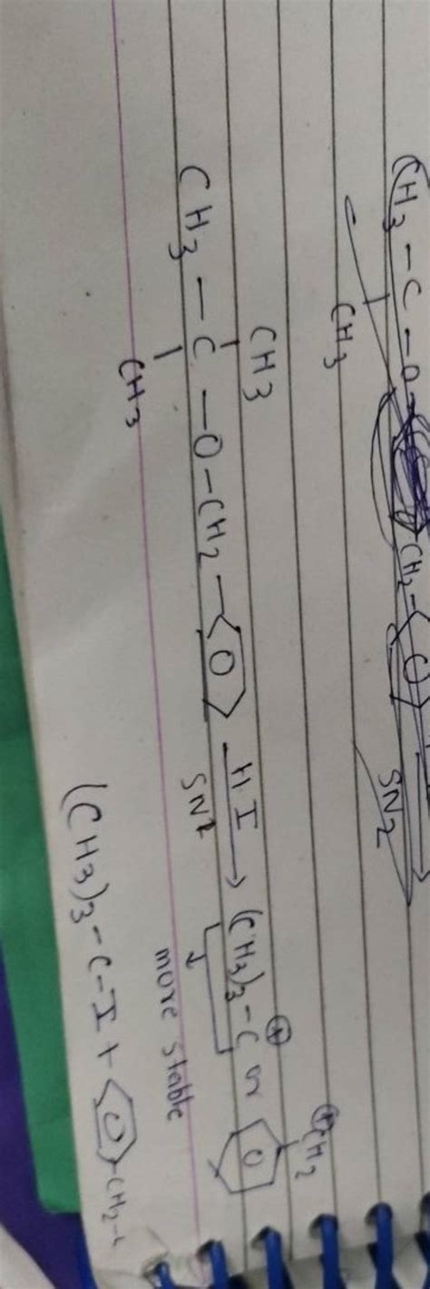 CH₂ C 0 H₂ SN₂ CH3 CH3 C 0 CH ₂ 0 CH3 HI SNE CH₂ ₂ C mo