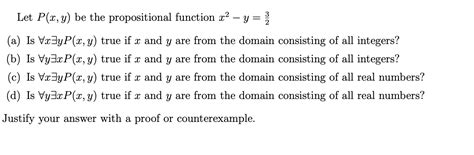 solved let p x y be the propositional function x2 y {