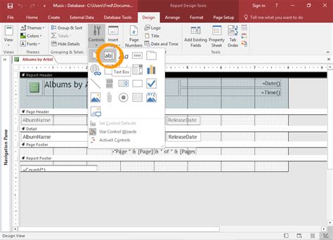Access Create A Report