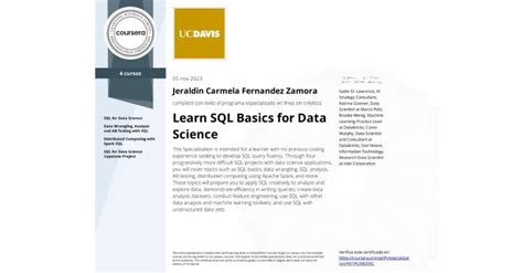 jeraldin fernandez zamora on linkedin completion certificate for learn sql basics for data science