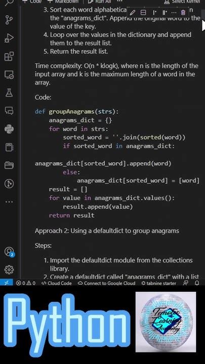 Leetcode Group Anagram Challenge Solution In Python Youtube