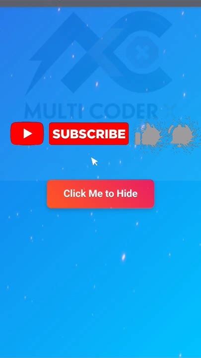 Click To Hide Html Css Trending Coding Javascript Short Viral