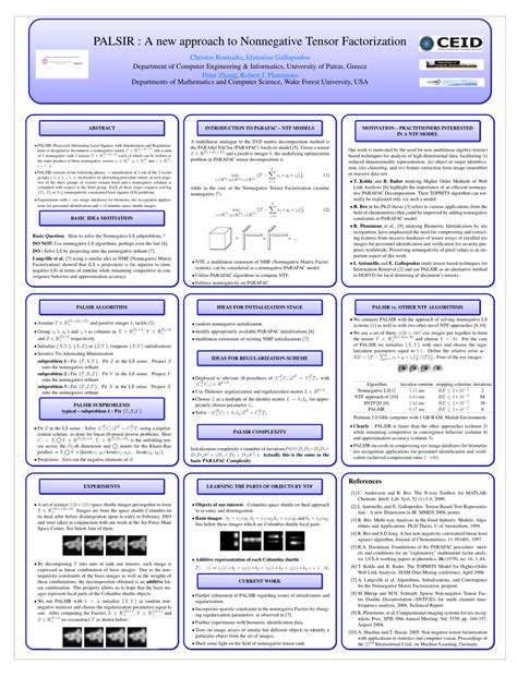 Pdf Palsir A New Approach To Nonnegative Tensor Factorization