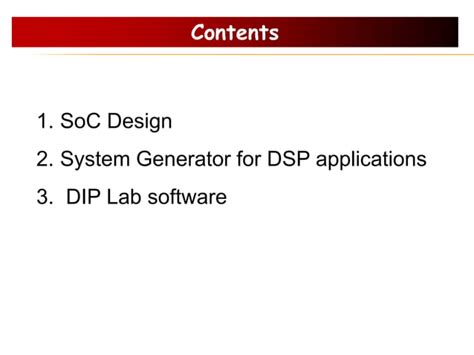 Soc Design For Dsp Applications Ppt