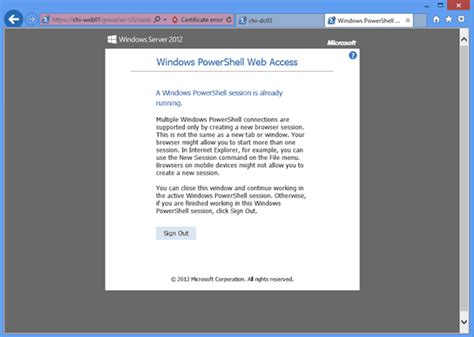 Powershell Web Access Testing