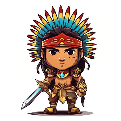Premium Ai Image Apache Warrior Regalia Native American