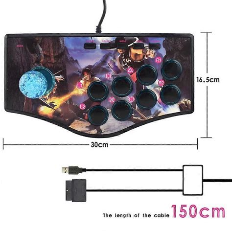 Retro Game Rocker Controller Usb Joystick For Ps2 Ps3 Pc Android Smart Tv Built In Vibrator
