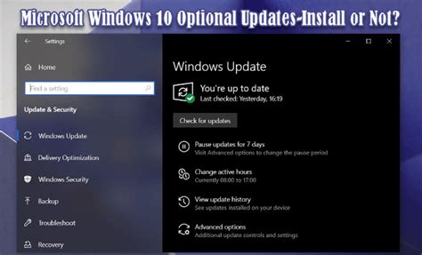 Microsoft Windows 10 Optional Updates Install Or Not Itechsoul