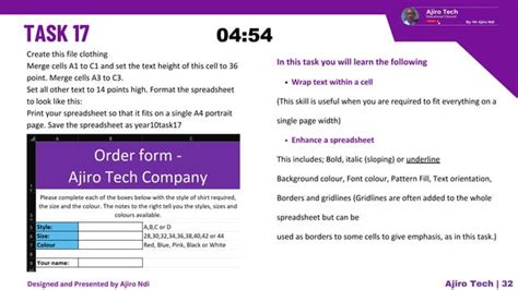 Igcse Ict 0417 0983 Spreadsheets Ajiro Tech Pdf