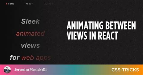 Animating Between Views In React Rfrontend