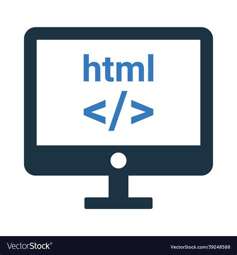 Development Html Icon Simple Editable Design Vector Image