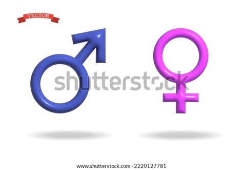 3d Glossy Vector Male Female Icon Stock Vector Royalty Free