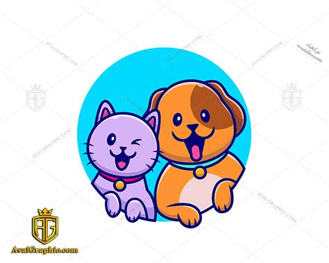 لوگو تبلیغاتی پت شاپ اینترنتی با زمینه آبی