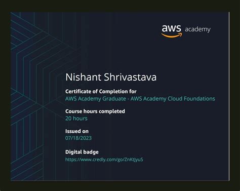 Nishant Shrivastava On Linkedin Awsacademy Awscertification Awscloud Cloudfoundations