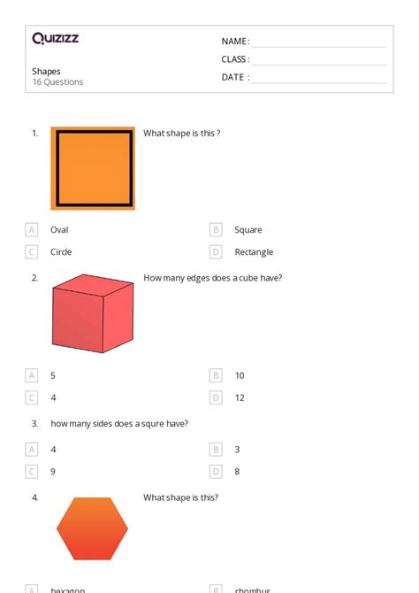 50 Classifying Shapes Worksheets For 2nd Class On Quizizz Free