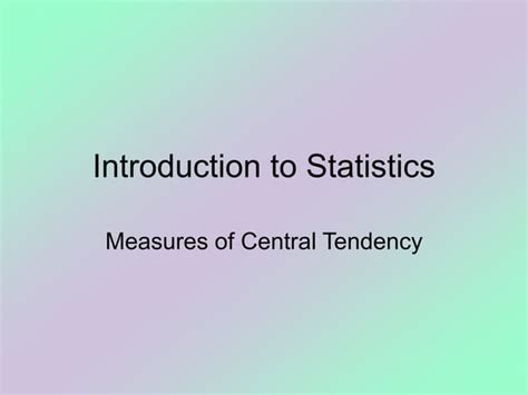 introduction to statistics53004300 ppt