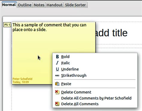 Adding Comments To A Presentation Apache OpenOffice Wiki