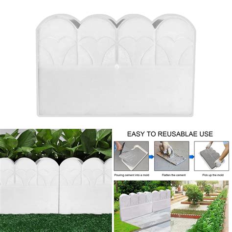 Garden Fence Form Concrete Cement Lawn Fence Diy P Grandado