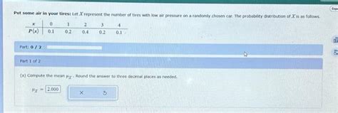 Solved A Compute The Mean μx Round The Answer To The Ed