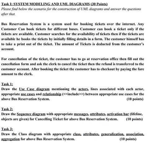Task I System Modeling And Uml Diagrams 30 Points Please Find Below The