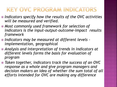 PPT MONITORING AND Evaluation OF Ovc Programs PowerPoint Presentation ID 2099048
