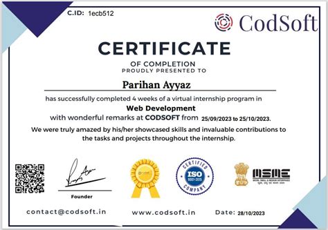Parihan Ayyaz On Linkedin Internshipjourney Thankful Codsoftexperience Codsoft Frontend Cip