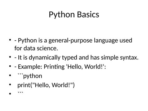 introduction to python basics for begineers pptx
