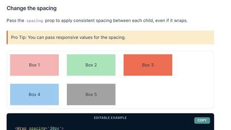Wrap List Extending Past The Wrap Container When You Specify Spacing