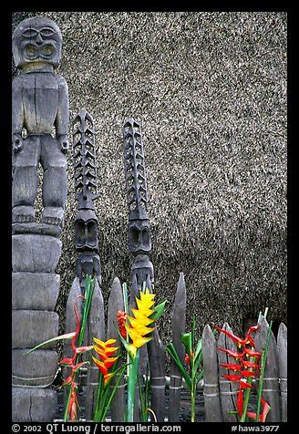 Picturephoto Flowers Offered To Polynesian Idols Place Of Refuge