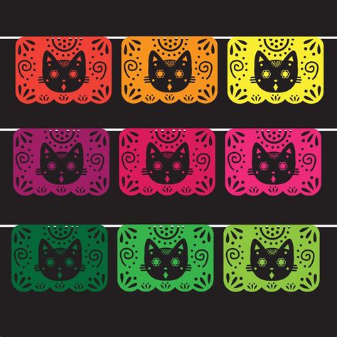 The Day Of The Dead Paper Colorful Papel Picado Traditional Mexican