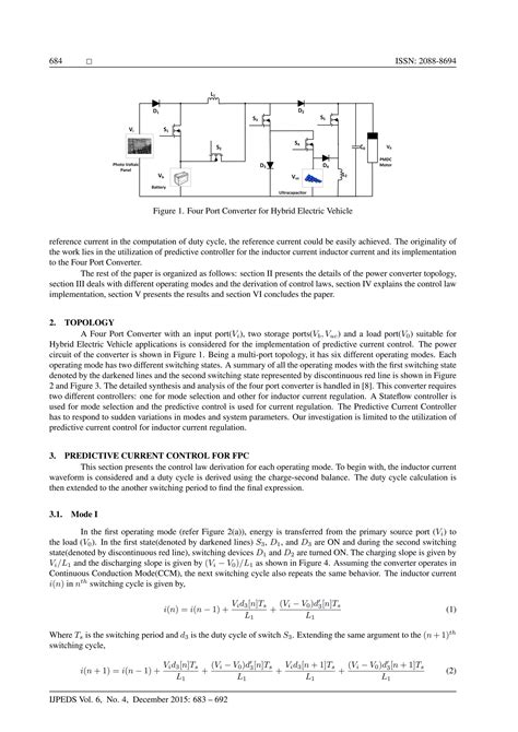 Development Of Predictive Current Controller For Multi Port Dc Dc Converter Pdf Internet Of