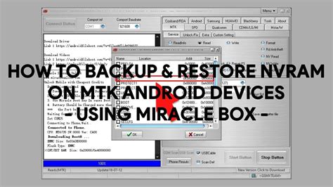 How To Backup Restore NVRAM On MTK Android Devices Using Miracle Box Romshillzz YouTube