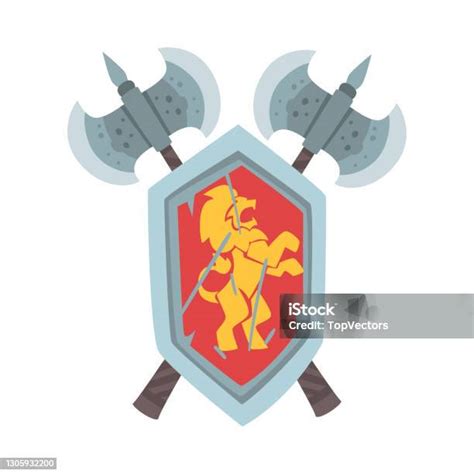 교차 도끼 벡터 일러스트와 에스컷천 또는 방패에 팔의 코트 강철에 대한 스톡 벡터 아트 및 기타 이미지 강철 개념 고대의 Istock