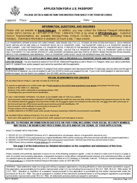 Ds 11 Passport App Pdf Identity Document Passport