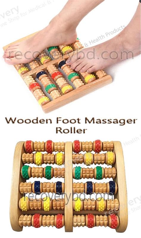 Wooden Foot Massager Roller Dual Foot Massager Roller