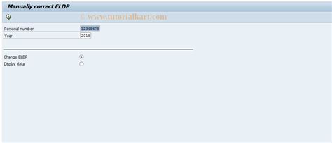 PC M ELDP COR SAP Tcode RELDP Manually Correction Transaction Code