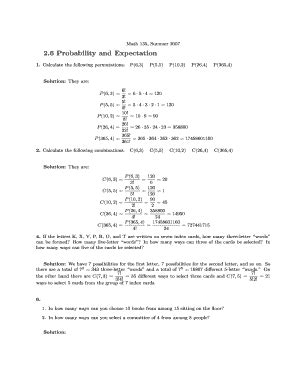 Fillable Online 6 Probability And Expectation Fax Email Print PdfFiller