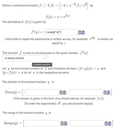Solved Define A Continuous Function F −33 → −3e−63e6