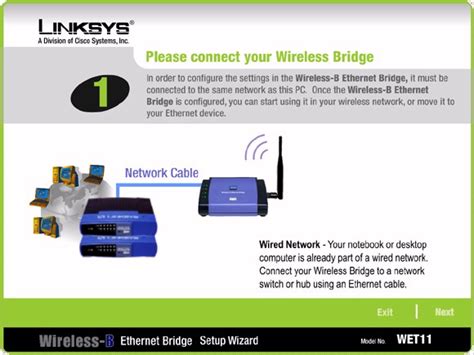 Screenshots Central Linksys Wireless B Ethernet Bridge Setup Modemhelp