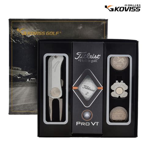 코비스 골프용품선물세트 3g10m3b1t0 볼마커 골프공 티 선물용 투딘골프