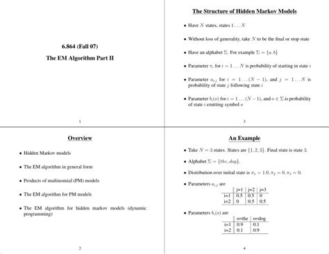 Ppt The Structure Of Hidden Markov Models Have N States States 1