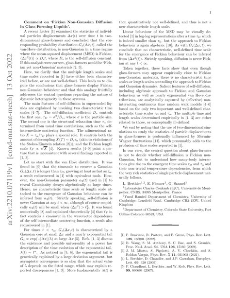 Pdf Are Supercooled Liquids Fickian Yet Non Gaussian