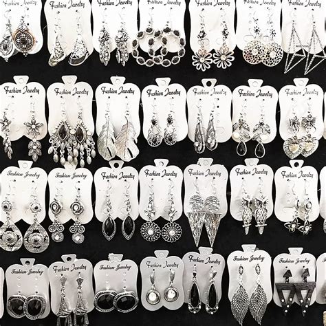30 пар Женские Серебро Под Старину Висячие серьги ювелирные изделия вечерние подарки смешанные
